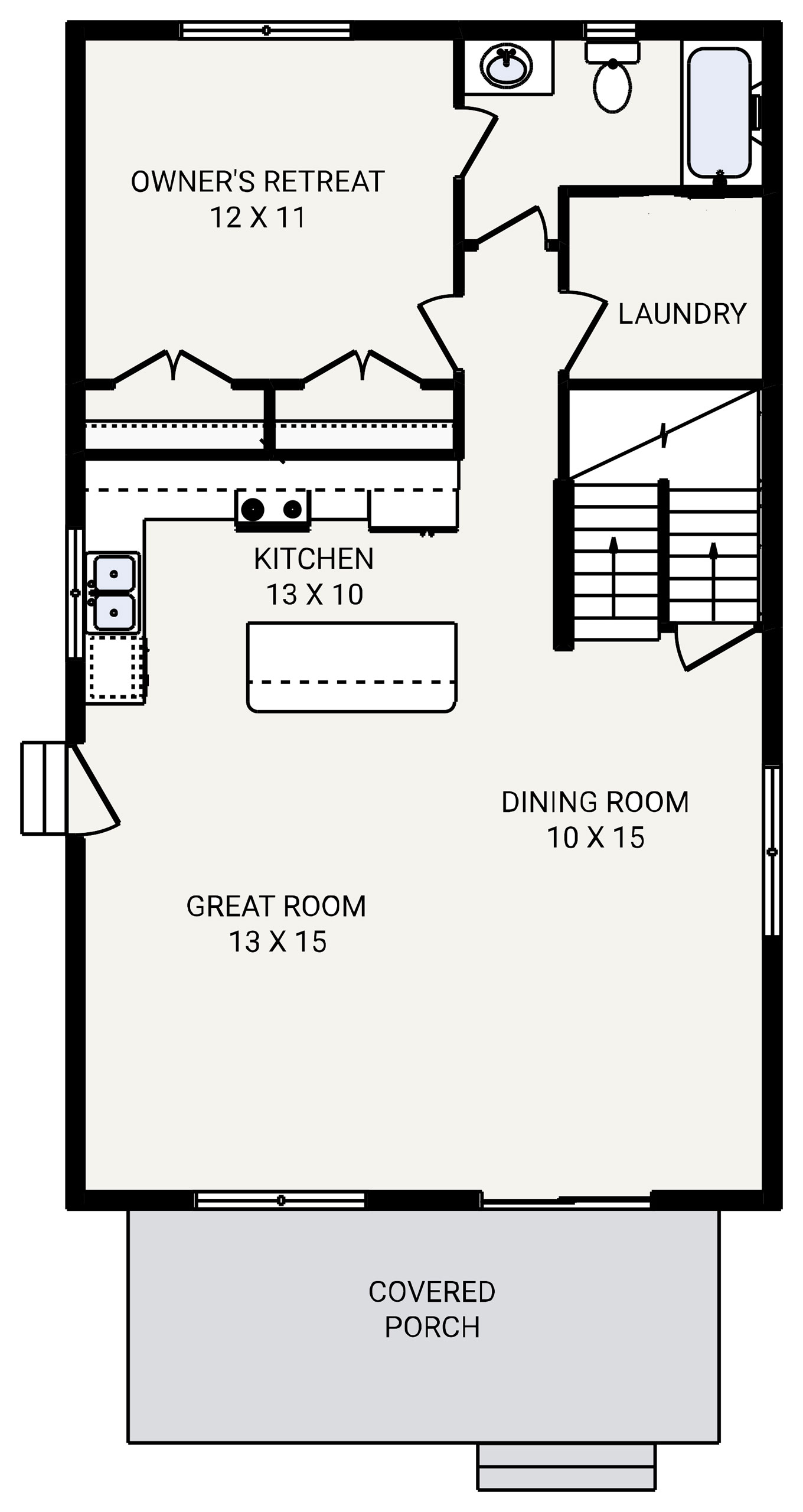Hummingbird | 3 Bedroom, 2.0 Bath House Plan - 1400 Sq Ft House Plans