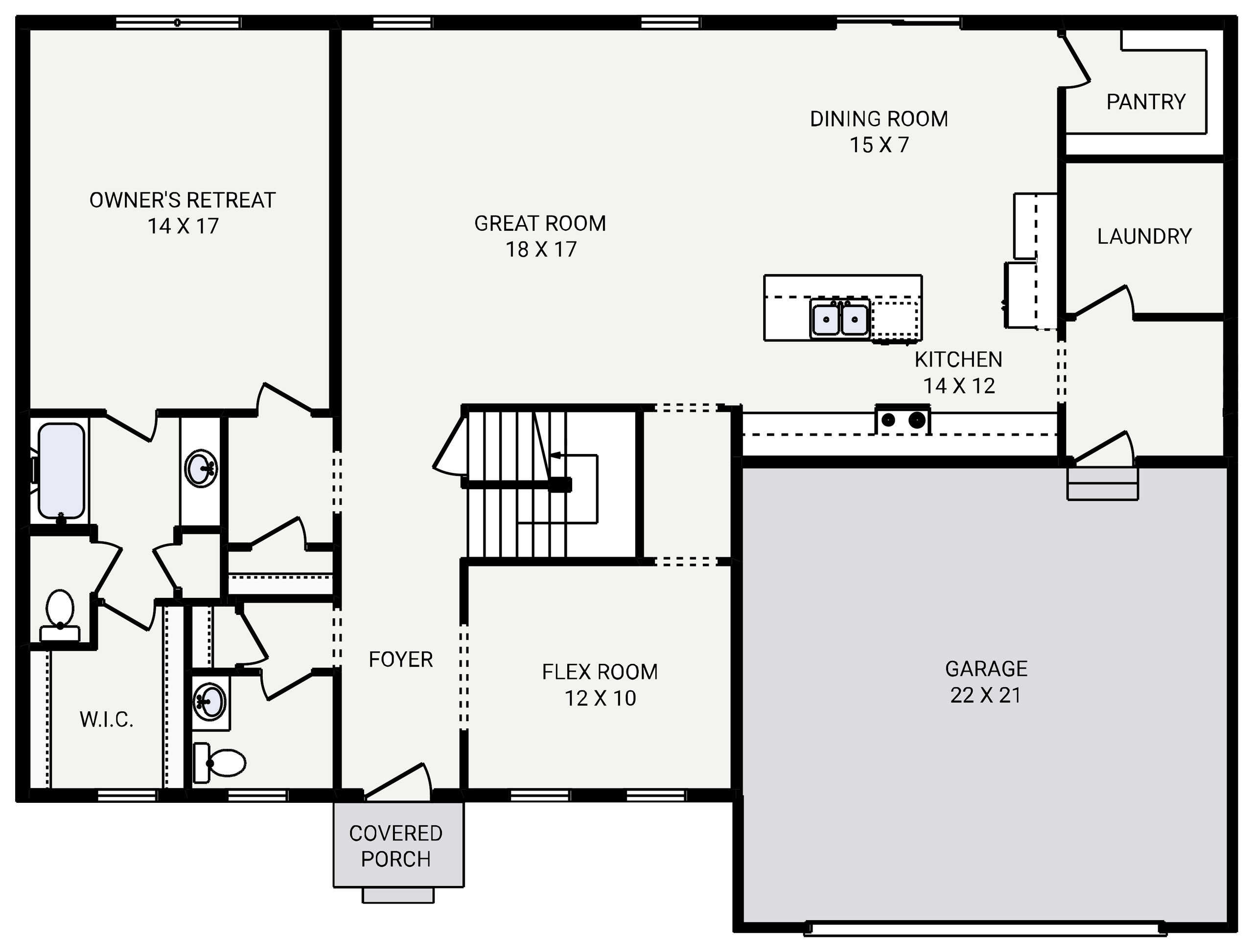 Madison | 3 Bedroom, 2.5 Bath | 2200 Sq Ft House Plans