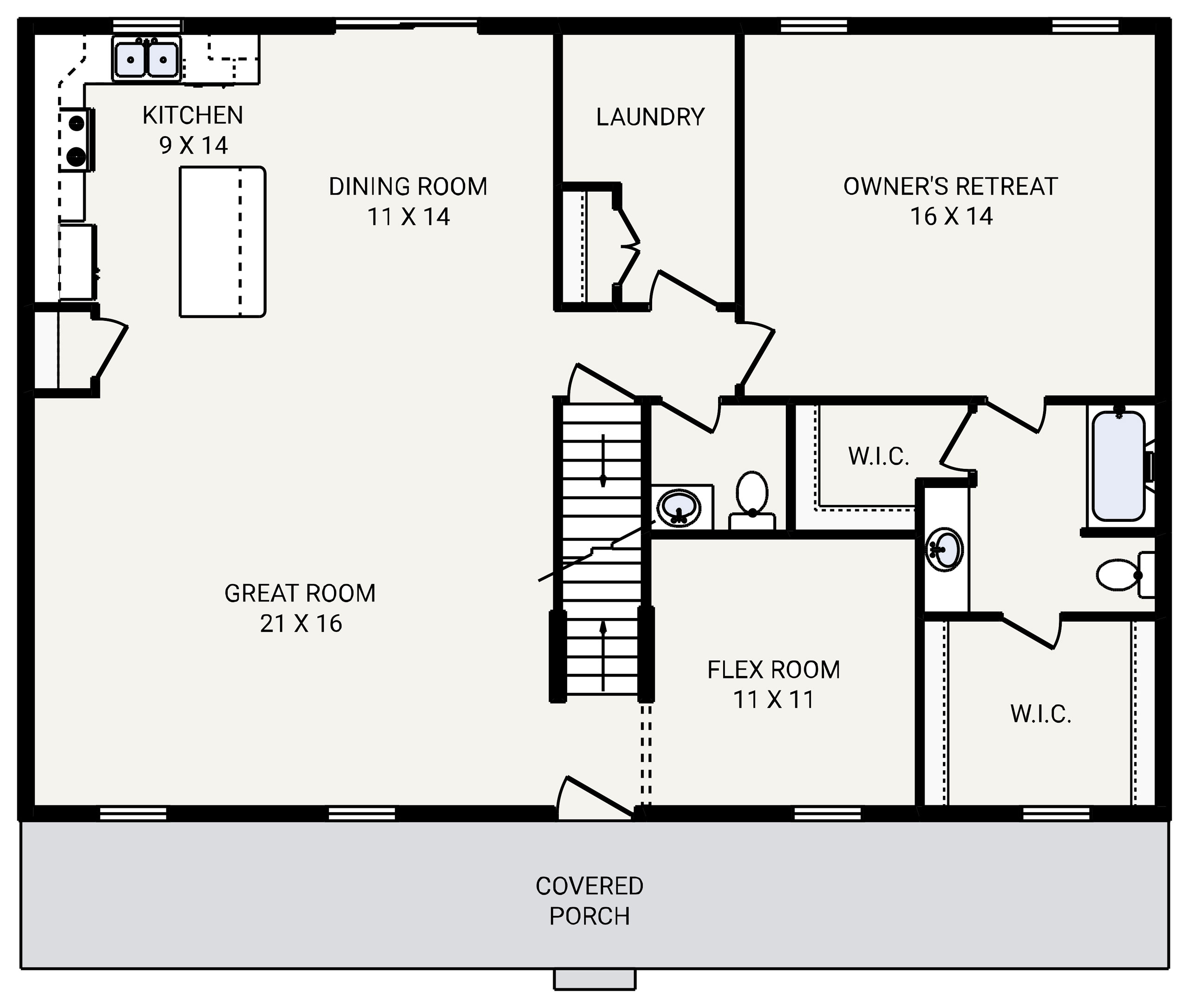 Meadowview | 3 Bedroom, 2.5 Bath House Plan - 2300 Sq Ft House Plans