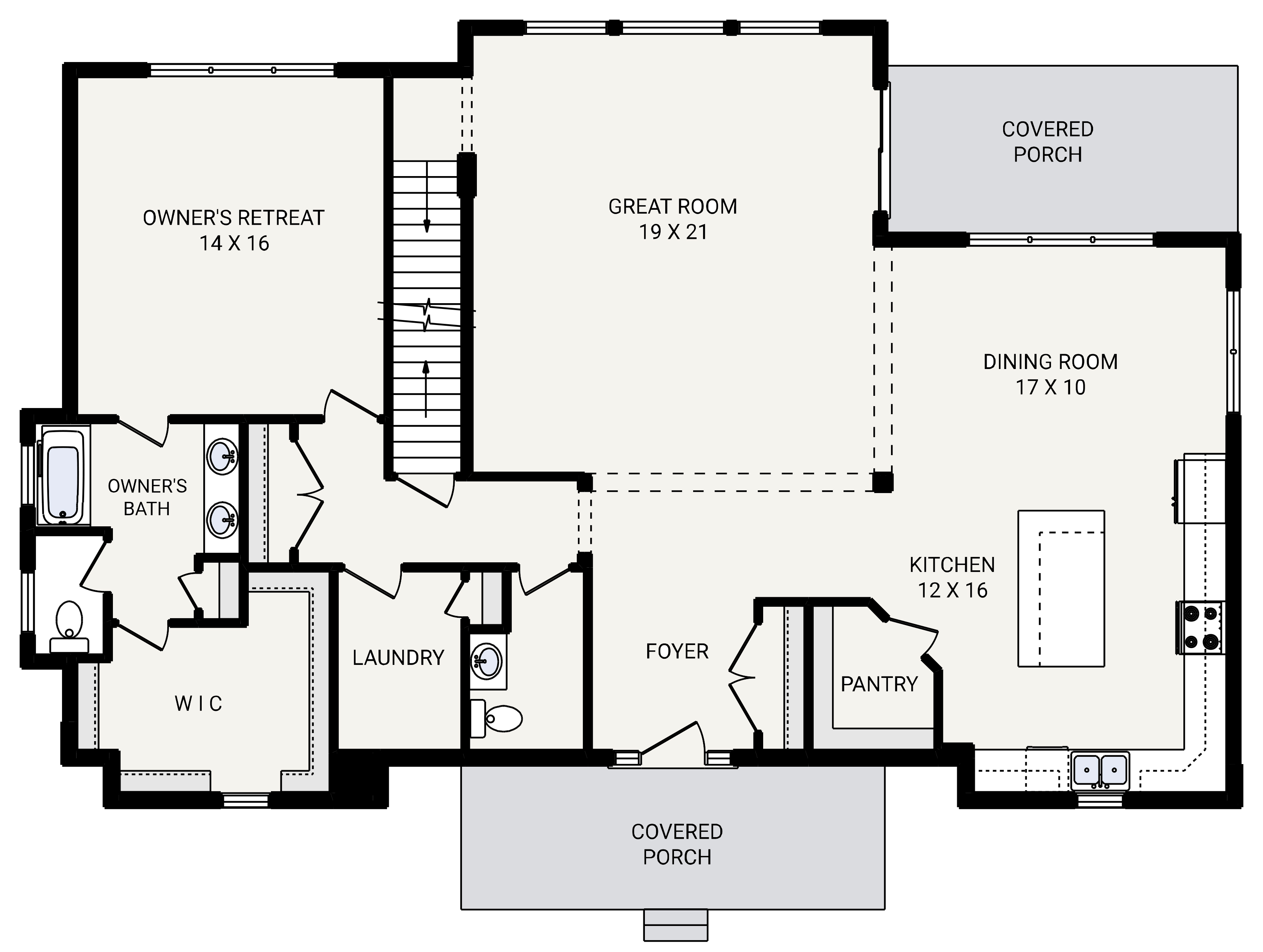 Triple Falls | 3 Bedroom, 3.5 Bath House Plan - 2800 Sq Ft House Plans